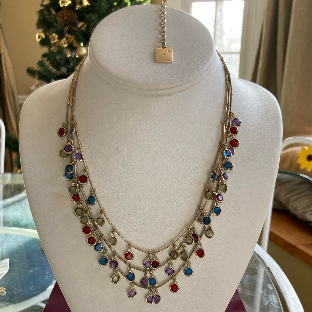 Anne Klein Triple Layered, Multi-Colored, Faceted Bez… - Gem